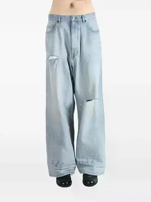 Balenciaga Wide-leg Distressed Jeans