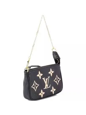LOUIS VUITTON Bicolor Monogram Empreinte Giant Pochette Accessoires Mini Clutch - Black