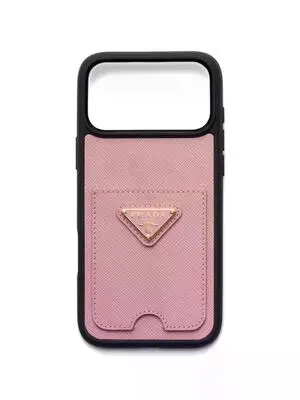 Prada Triangle-logo Phone Case Iphone 17 Pro Max - Pink