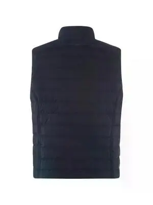 MOORER Quilted Zip Gilet - Blue