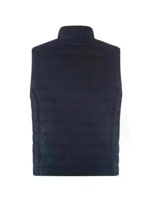 MOORER Quilted Zip Gilet - Blue