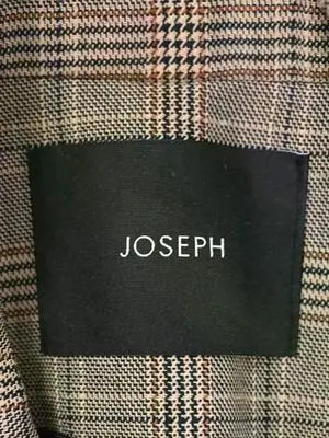 JOSEPH Plaid Double-breasted Blazer