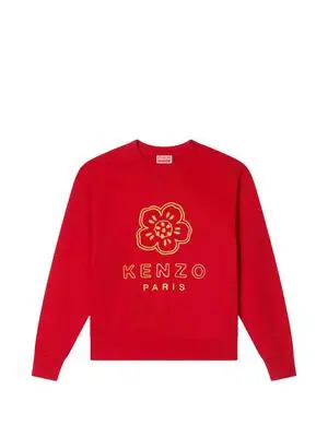 Kenzo Boke Flower Embroidered Sweatshirt - Red