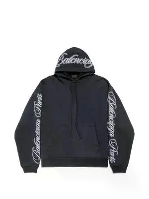 Balenciaga Cotton Hoodie - Black