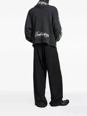 Balenciaga Cotton Hoodie - Black