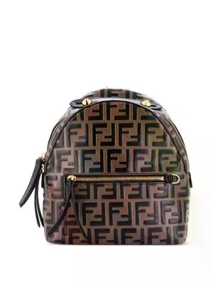 Fendi Zucca Embossed Leather Mini Backpack
