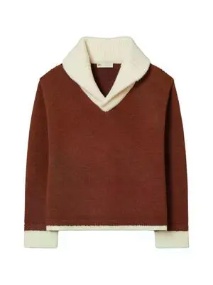 Tory Burch V-neck Color-block Sweater