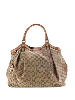 Gucci Sukey Gg Canvas Large Tote Bag - Brown