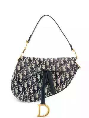 Dior Saddle Handbag Oblique Canvas Medium - Blue