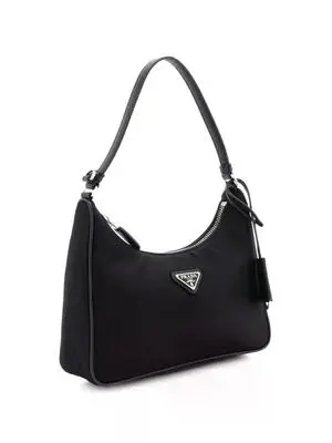 Prada Re-edition 2005 Tessuto Mini Hobo Bag - Black
