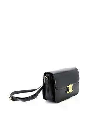 Celine Triomphe Medium Shoulder Bag - Black
