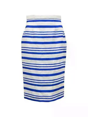Dolce & Gabbana Striped Linen Midi Skirt