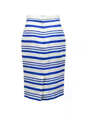 Dolce & Gabbana Striped Linen Midi Skirt
