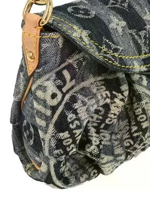 LOUIS VUITTON 2006 Mini Pleaty Raye Monogram Denim Shoulder Bag