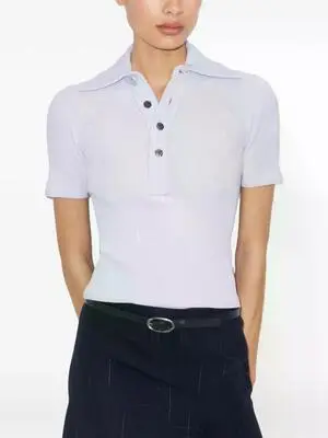 Tory Burch Ribbed Polo Shirt