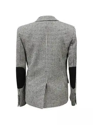 Saint Laurent Houndstooth-pattern Single-breasted Blazer