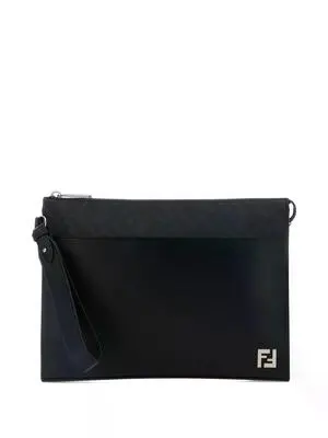 Fendi FENDI FF Squared Clutch Bag Black