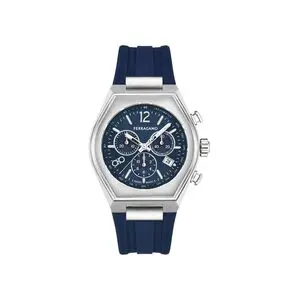 FERRAGAMO Tonneu Chrono Watch - Silver