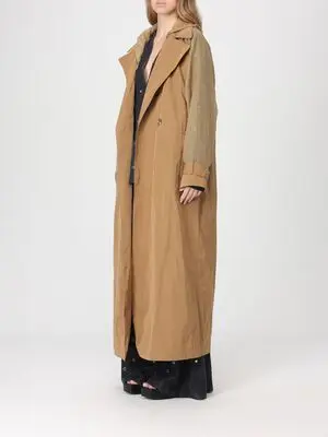 Pinko Double-breasted Trench Coat In Technical Fabric