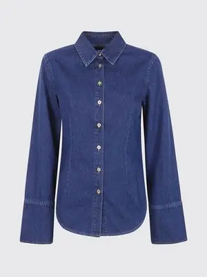 7 For All Mankind Cotton Denim Shirt - Blue