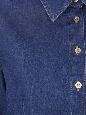 7 For All Mankind Cotton Denim Shirt - Blue