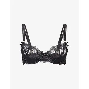 Lounge Arabella Balcony Lace Bra - Black
