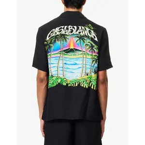 Casablanca Volcano Monogram Silk Shirt