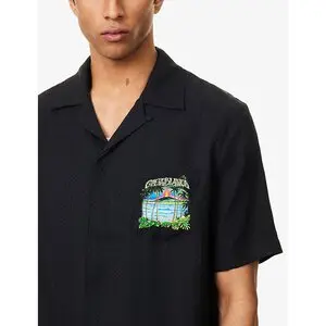 Casablanca Volcano Monogram Silk Shirt