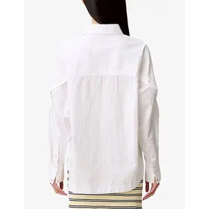 Claudie Pierlot Striped Cotton Poplin Shirt