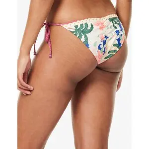Agua Bendita Thamar Floral-print Bikini Bottom