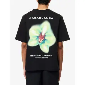 Casablanca Glitch Orchid Oversized Cotton-jersey T-shirt