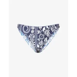 Agua Bendita Floral-print Reversible Bikini Bottom - Multicolor