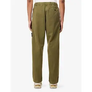 Stone Island Drawstring Straight-leg Cotton Trousers