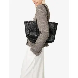 Dragon Diffusion Woven Leather Tote - Black