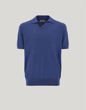 Canali Open Collar Polos For Men
