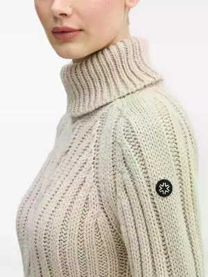 NEWLAND Cable Knit Roll-neck Sweater