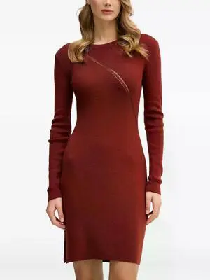 Sisley Long-sleeve Ribbed Mini Dress