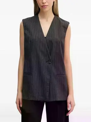 Sisley Pinstripe V-neck Gilet