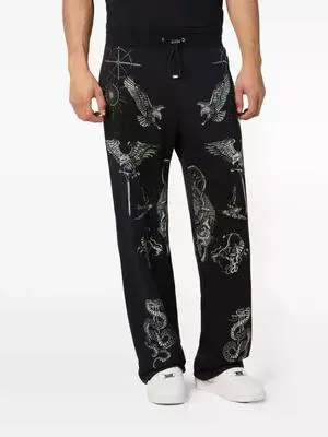 Philipp Plein Eagle-motif Drawstring Track Pants