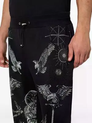 Philipp Plein Eagle-motif Drawstring Track Pants