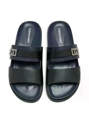 FERRAGAMO Hug Buckled Sandals - Blue