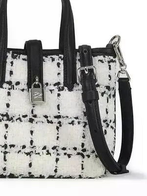 Karl Lagerfeld Check-pattern Padlock Tote