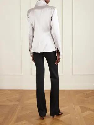 KALLMEYER Luca Satin-twill Blazer - Silver
