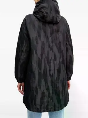 Sisley Hooded Patterned Parka Coat