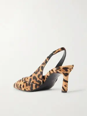 Givenchy Leopard-print Calf-hair Slingback Pumps - Animal Print