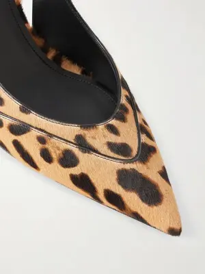 Givenchy Leopard-print Calf-hair Slingback Pumps - Animal Print
