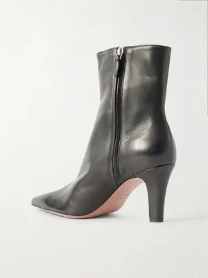 Paris Texas Belle 75 Leather Ankle Boots - Black