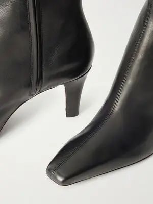 Paris Texas Belle 75 Leather Ankle Boots - Black