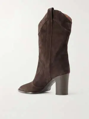 Paris Texas Lavinia Suede Knee Boots - Chocolate