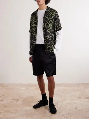Dries Van Noten Camp-collar Printed Twill Shirt